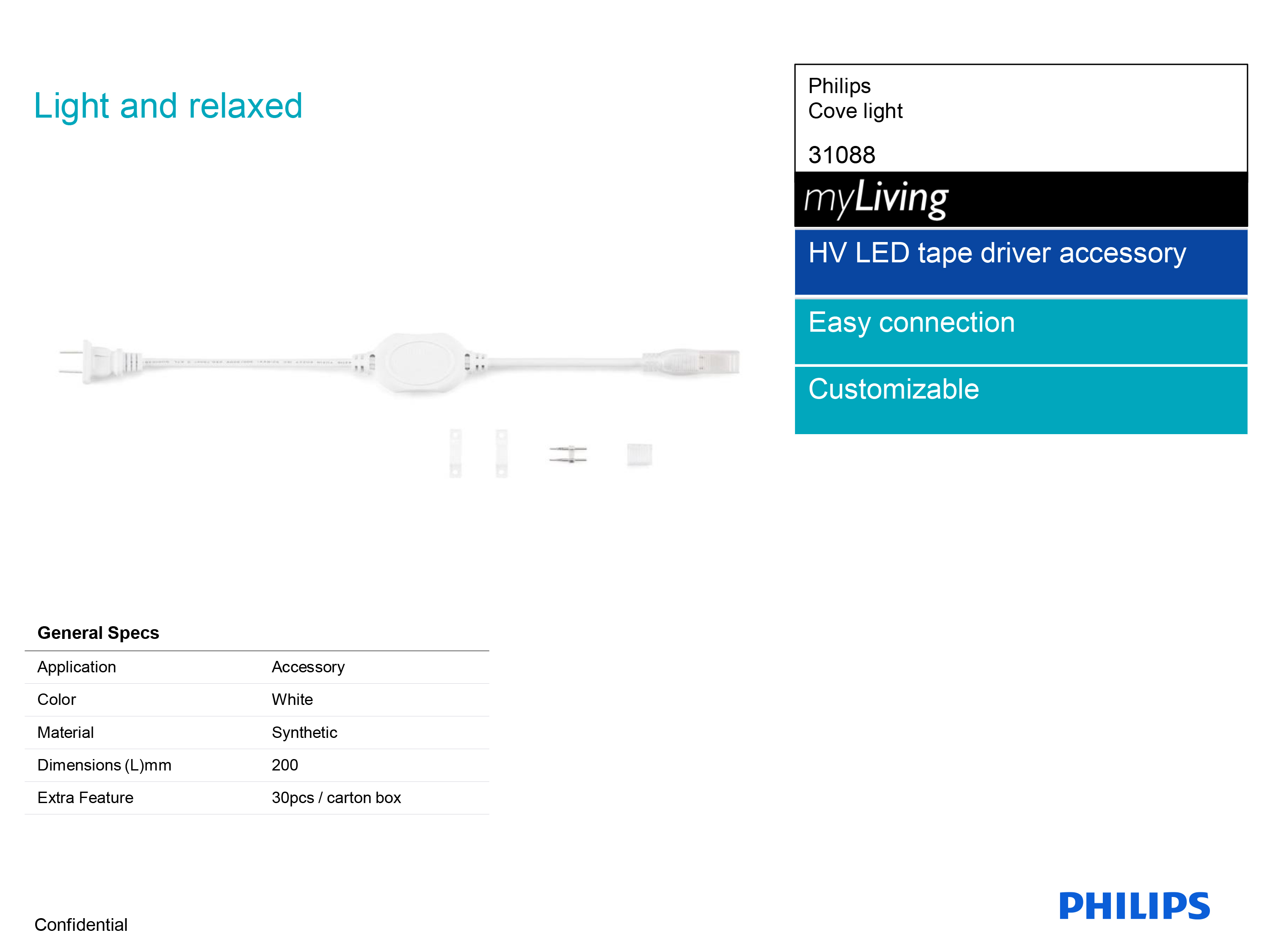 Đèn led dây 220V Philips 31087 HV LED TAPE